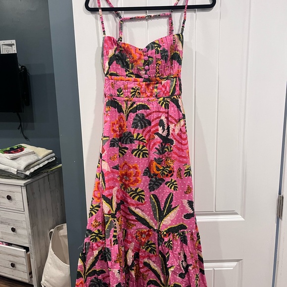 FARM Rio | Dresses | Farm Rio Pink Floral Maxi Dress | Poshmark